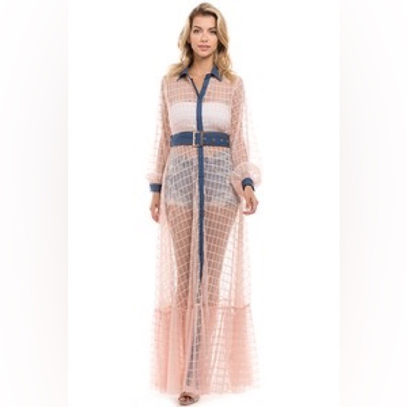 Private Label | Dresses | Sheer Maxi Dress Duster | Poshmark